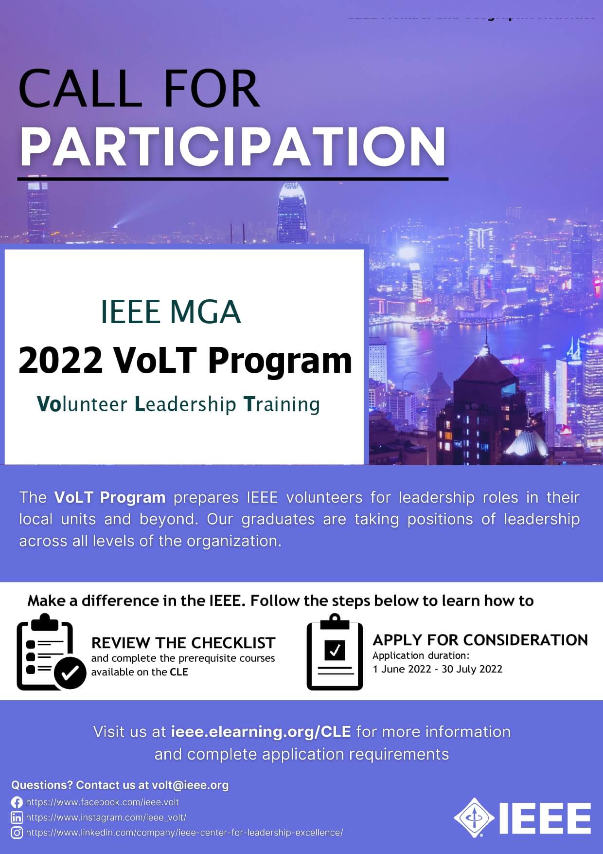IEEE VoLT Program 2022-Call For Participants - IEEE Germany Section